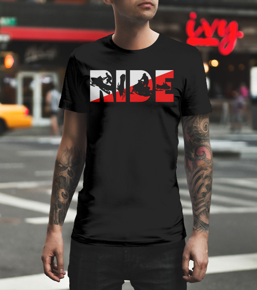 Ride Snowmobile Motor Sled Adventure T-Shirt
