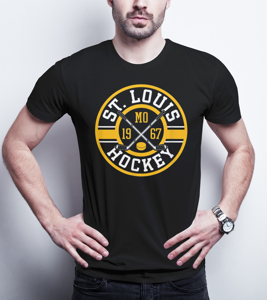 St Louis Hockey MO 1967 Vintage Ice Hockey Sticks T-Shirt