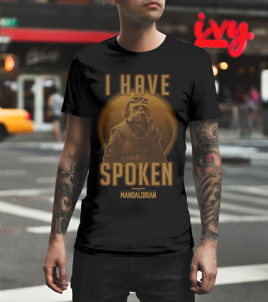 Star Wars The Mandalorian Kuiil I Have Spoken Text And Character T-Shirt