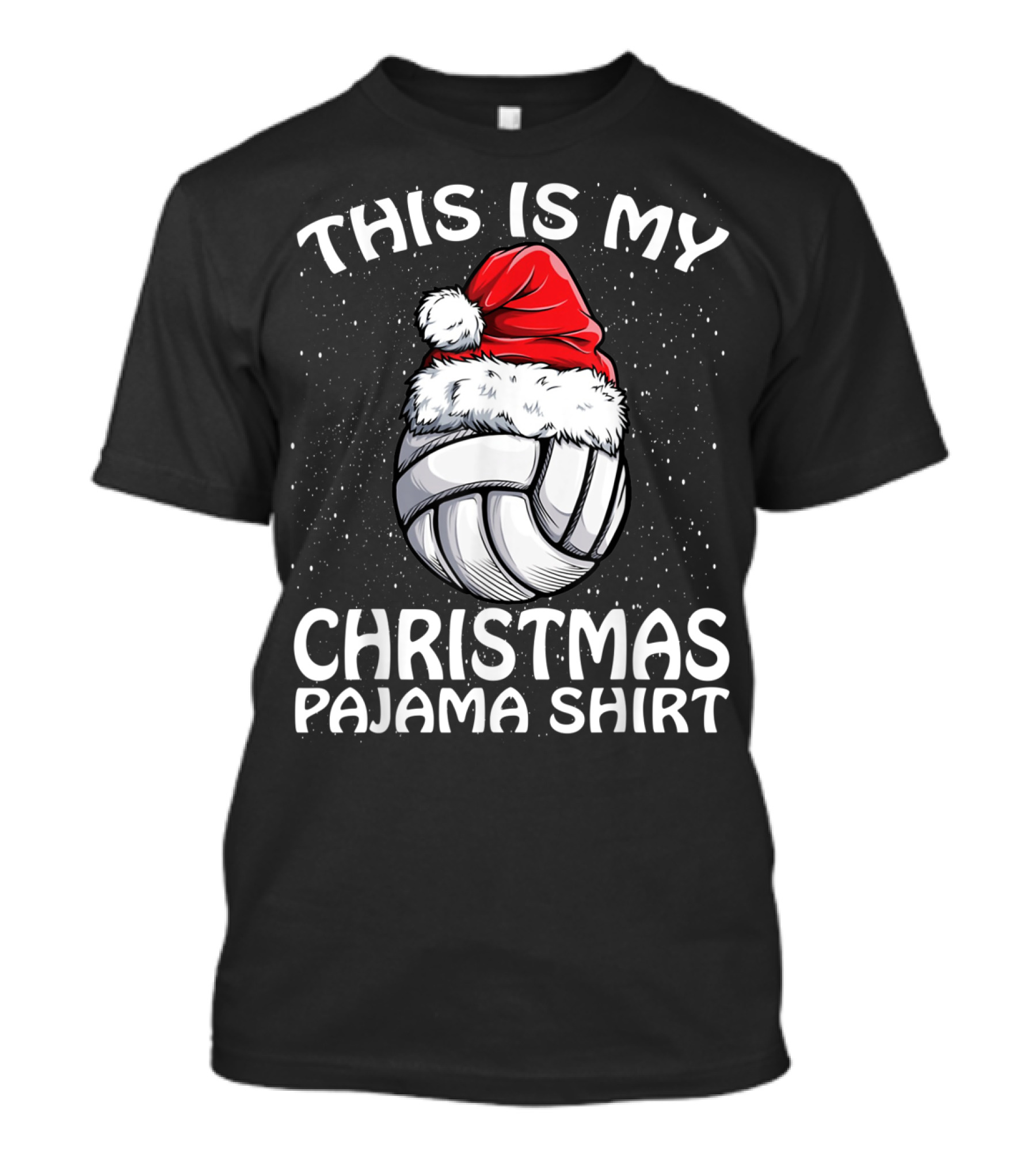 This Is My Christmas Pajama Volleyball Santa T-Shirt