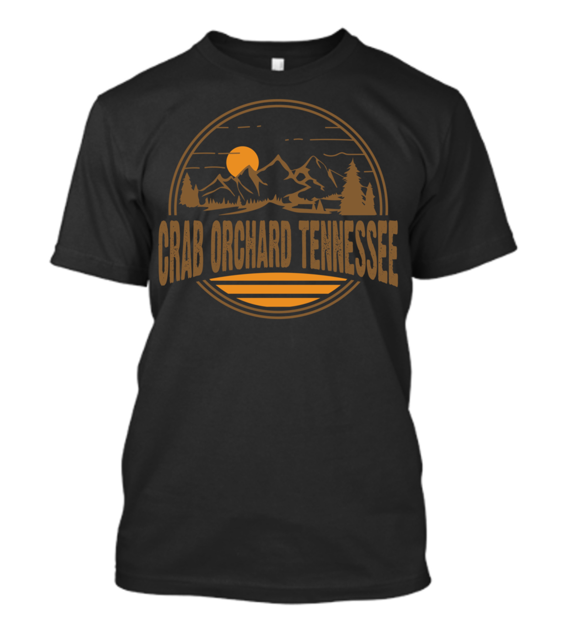 Crab Orchard Tennessee Vintage Mountain Sunset Hiking T-Shirt