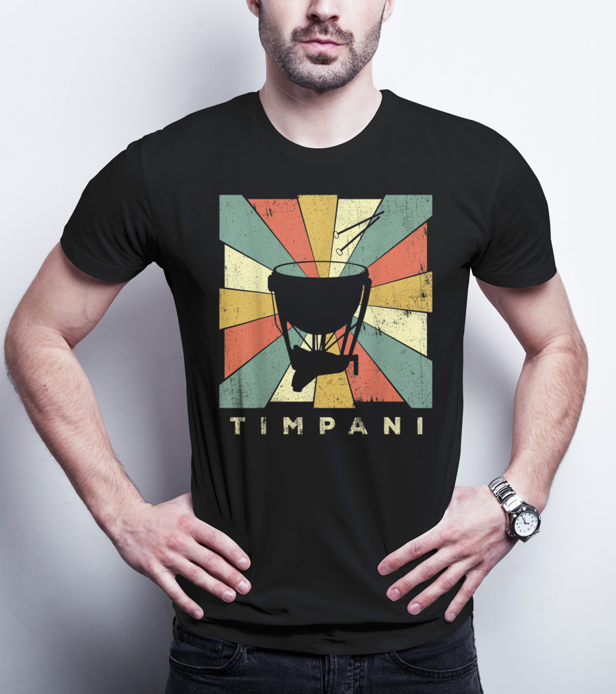 Timpani Vintage Percussion Music T-Shirt
