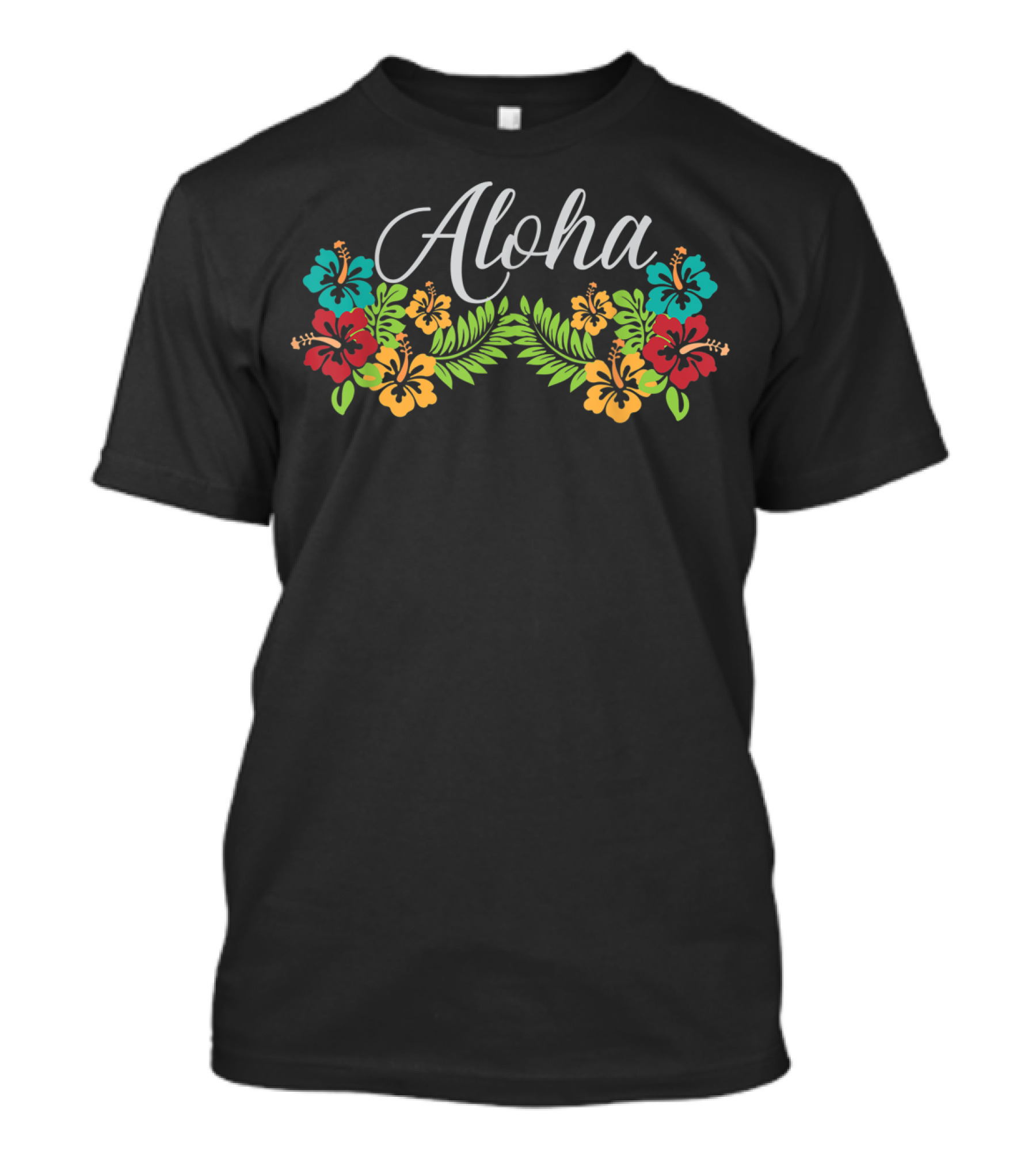 Aloha Hawaii Island Spirit With Tropical Hibiscus And Ferns T-Shirt