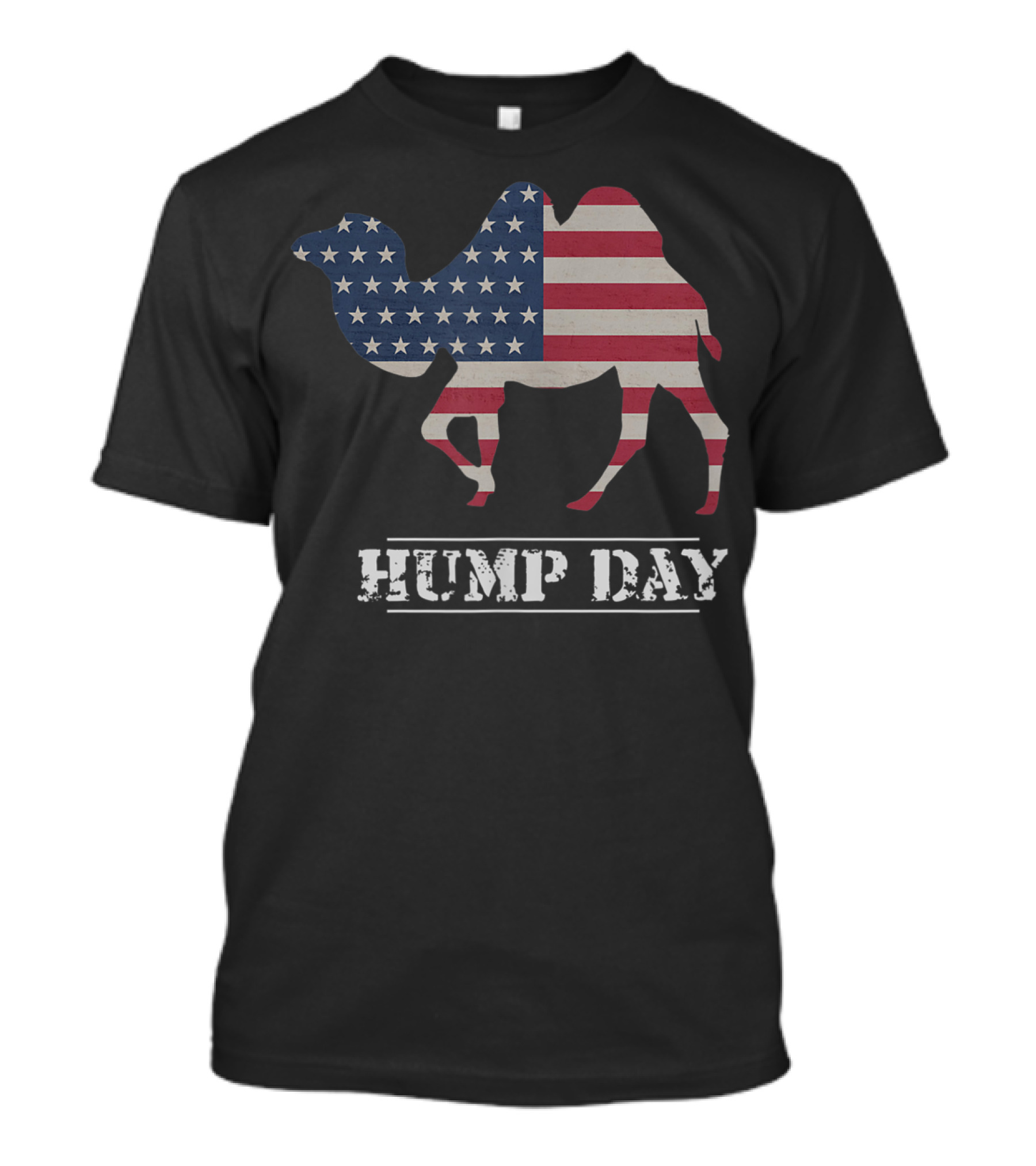 Hump Day American Flag Camel Funny T-Shirt