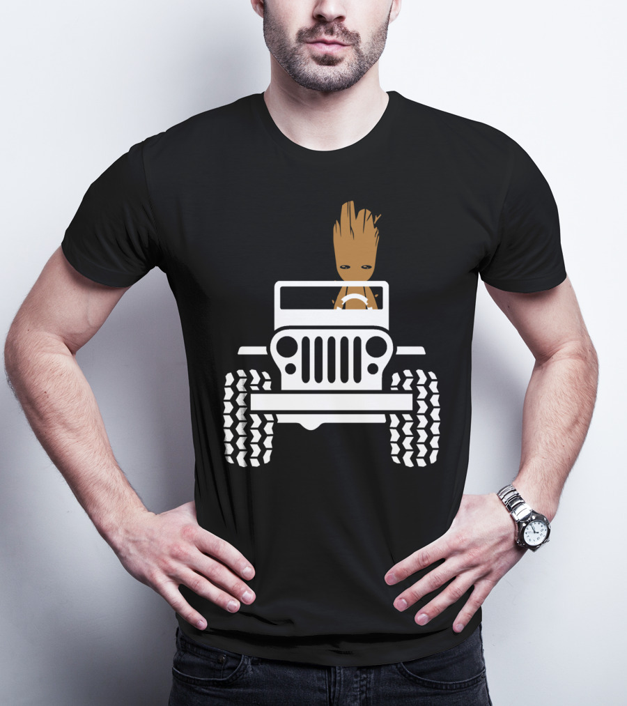 Funny Baby Drive Jeeps Distressed 70s T-Shirt