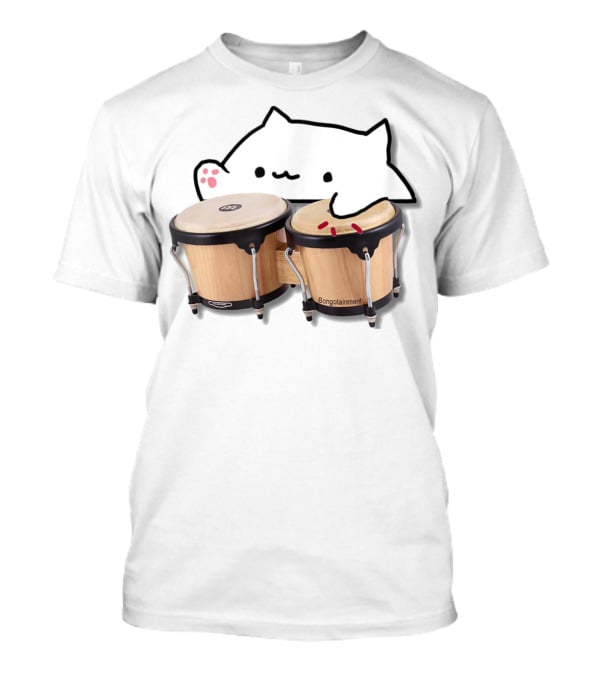 Bongotainment Funny Bongo Cat Meme T-Shirt