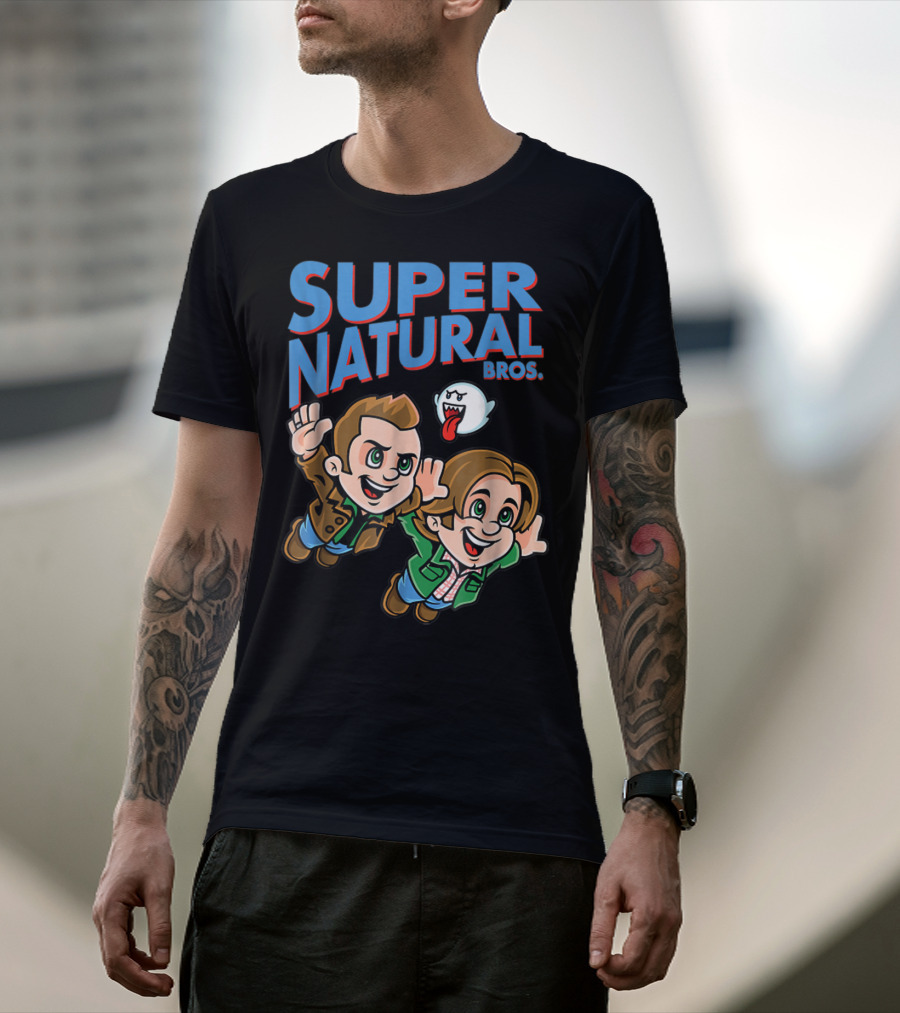 Supernatural Bros Funny Mashup With Ghost Character T-Shirt