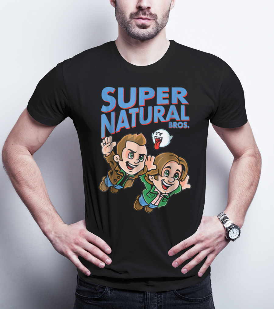 Supernatural Bros Funny Mashup With Ghost Character T-Shirt