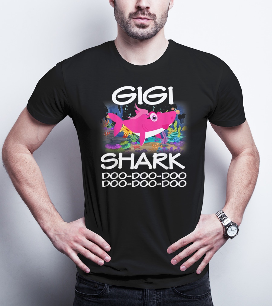 Gigi Shark Doo-Doo-Doo Matching Family Shark Mothers T-Shirt