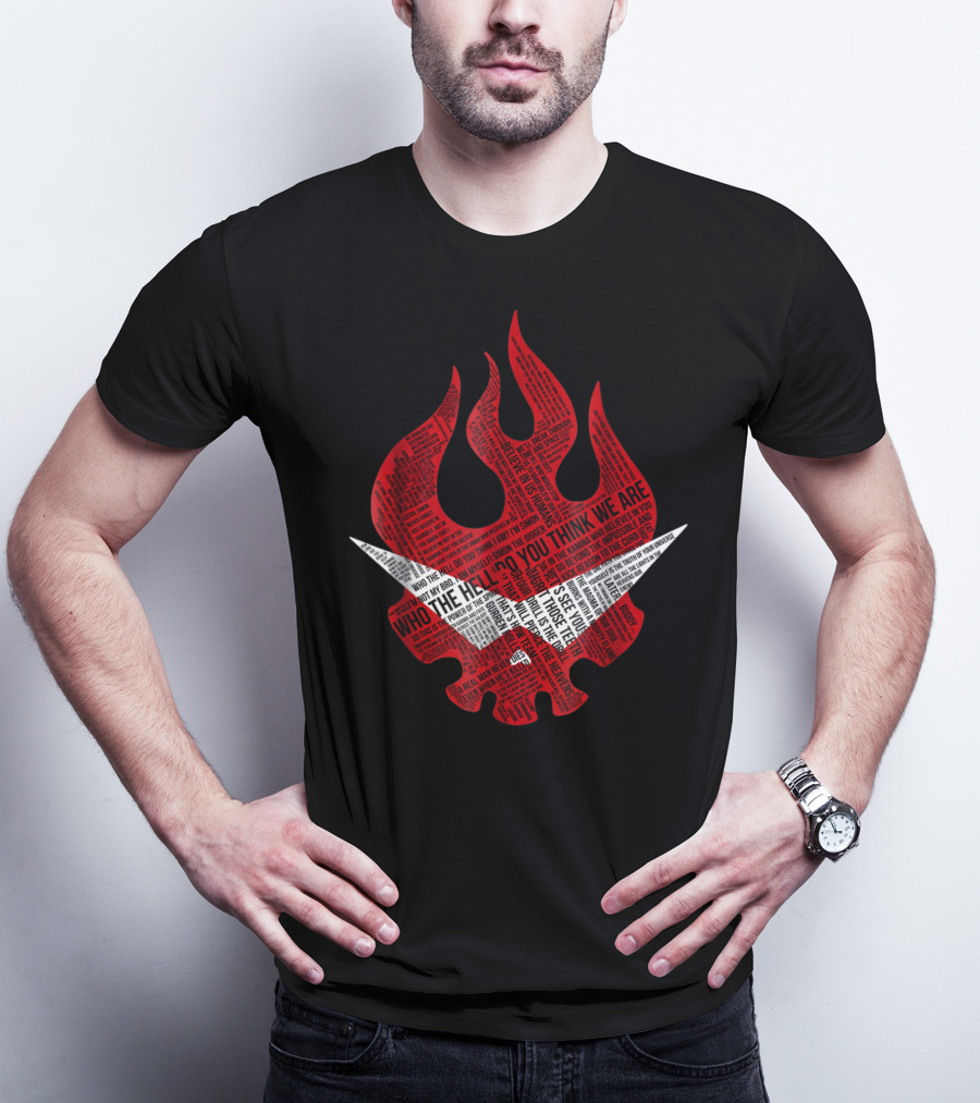 Gurren Lagann Logo Typography Who The Hell Do You Think We Are T-Shirt