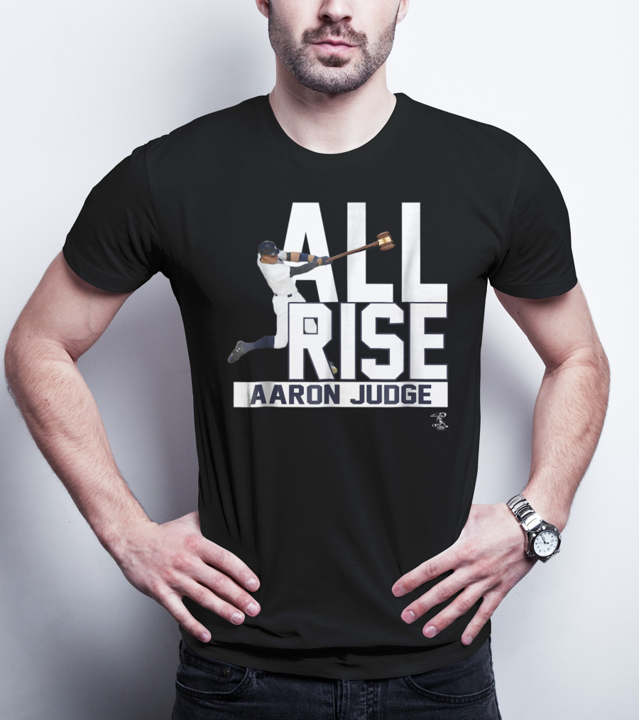 All Rise Aaron Judge Baseball Motif T-Shirt