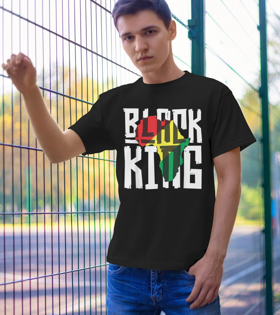 Black King Africa Tribal Men History Month T-Shirt