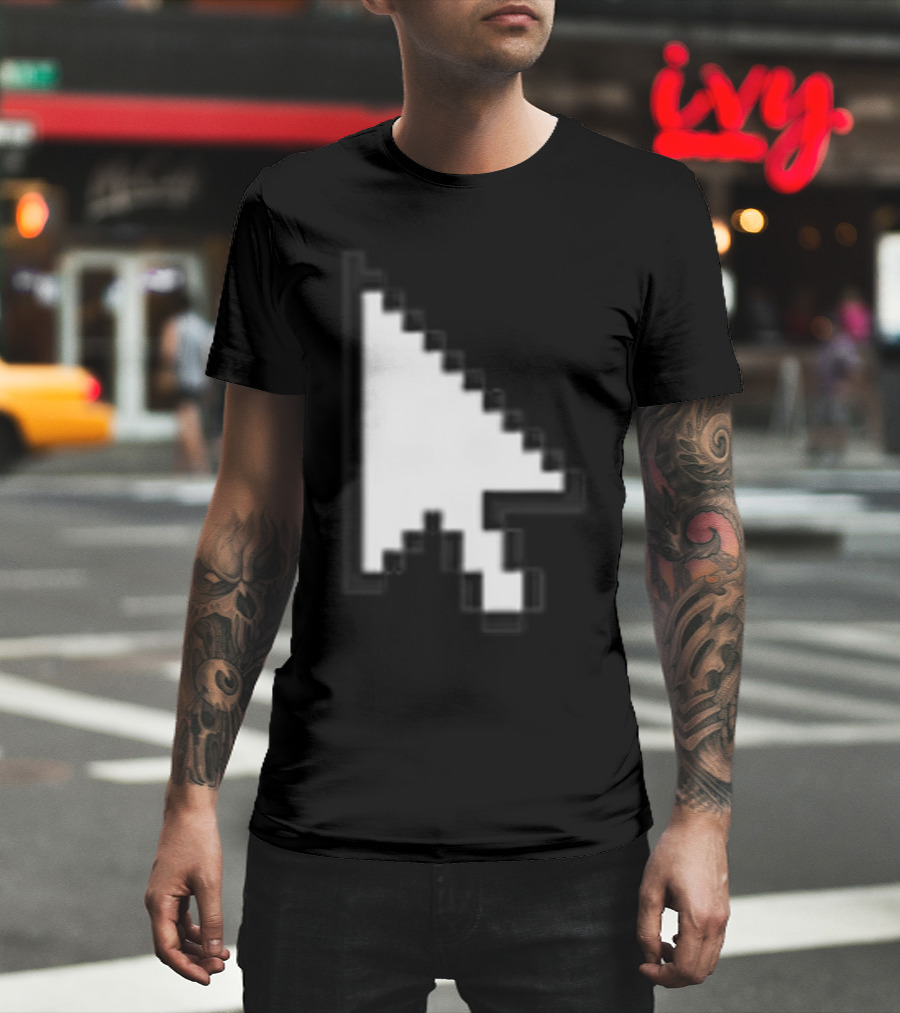 Pixelated White Arrow Cursor T-Shirt