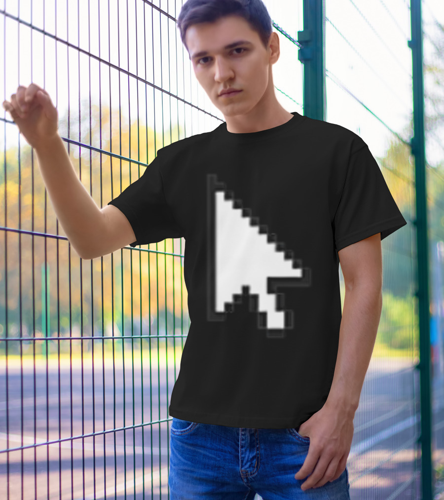 Pixelated White Arrow Cursor T-Shirt