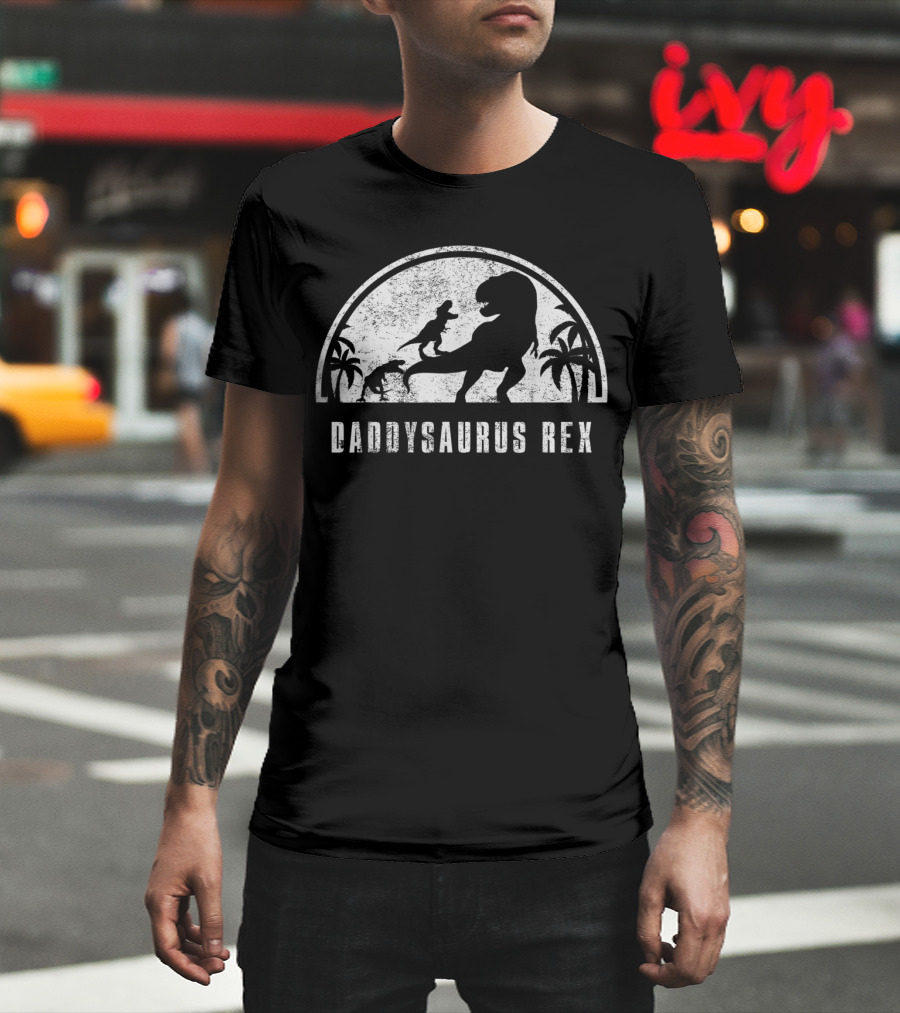 Daddysaurus Rex Dinosaur Family T-Shirt
