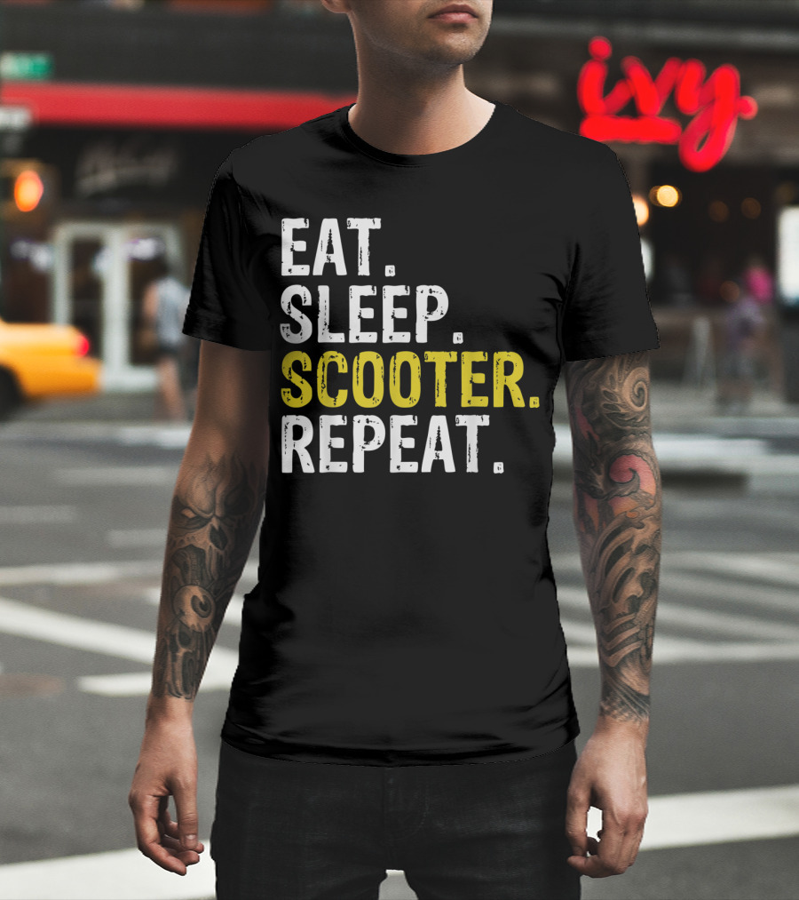 Eat Sleep Scooter Repeat T-Shirt