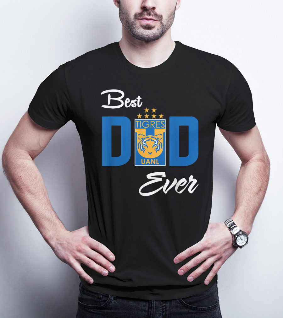 Best Dad Ever FC Tigres UANL Logo Mexico T-Shirt