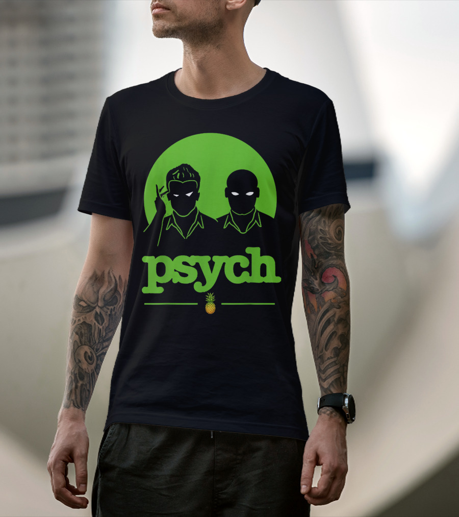 Psych Gus Shawn Spencer Funny Unique Pineapple T-Shirt