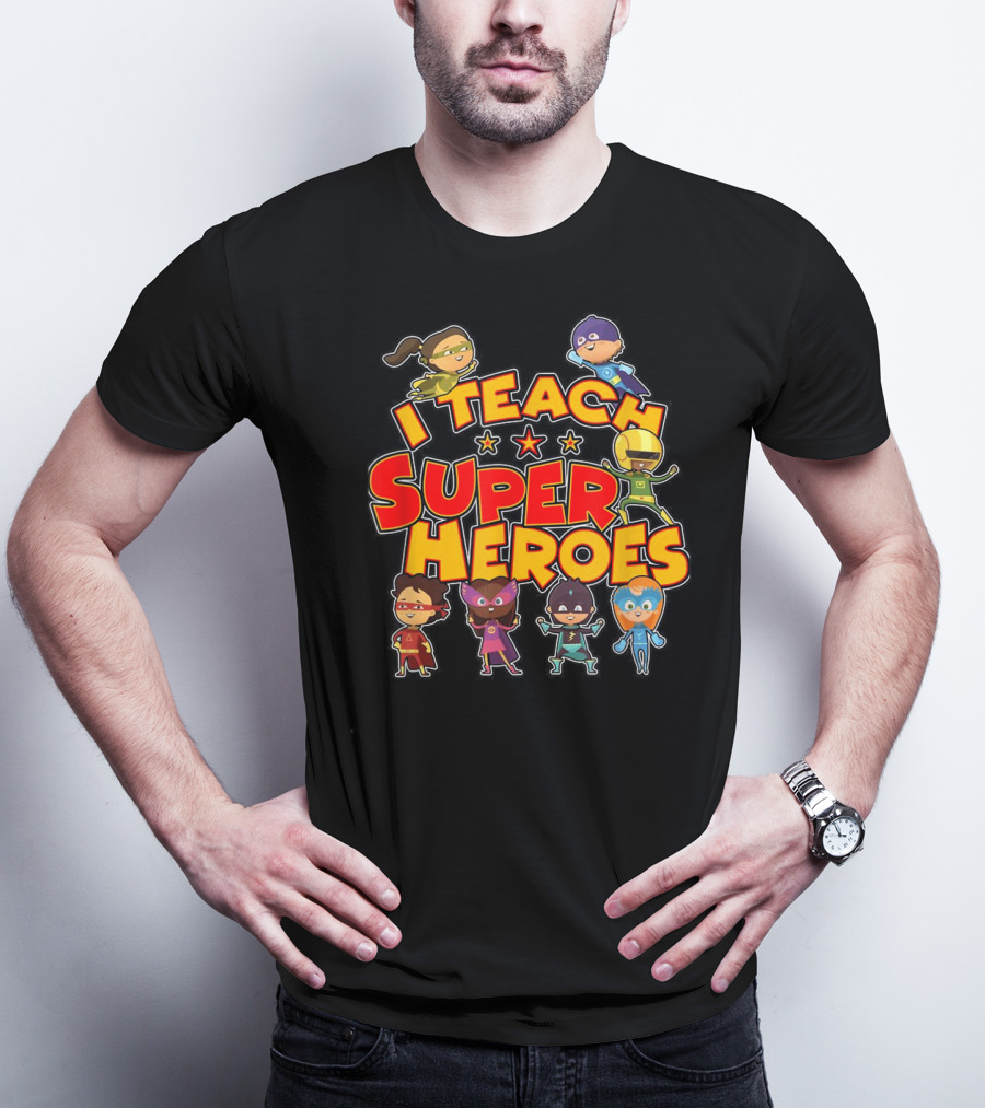 I Teach Superheroes Cute Funny Teacher Hero Kids T-Shirt