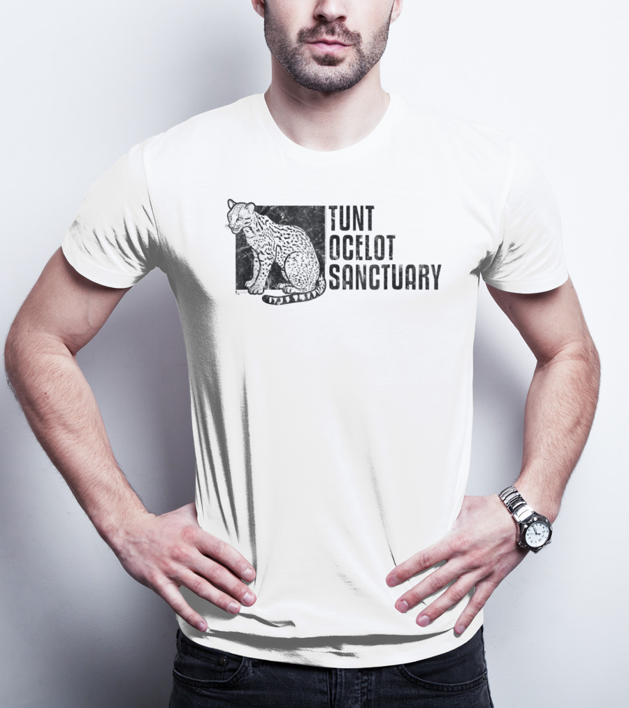 Archer Tunt Ocelot Sanctuary Spotted Cat T-Shirt