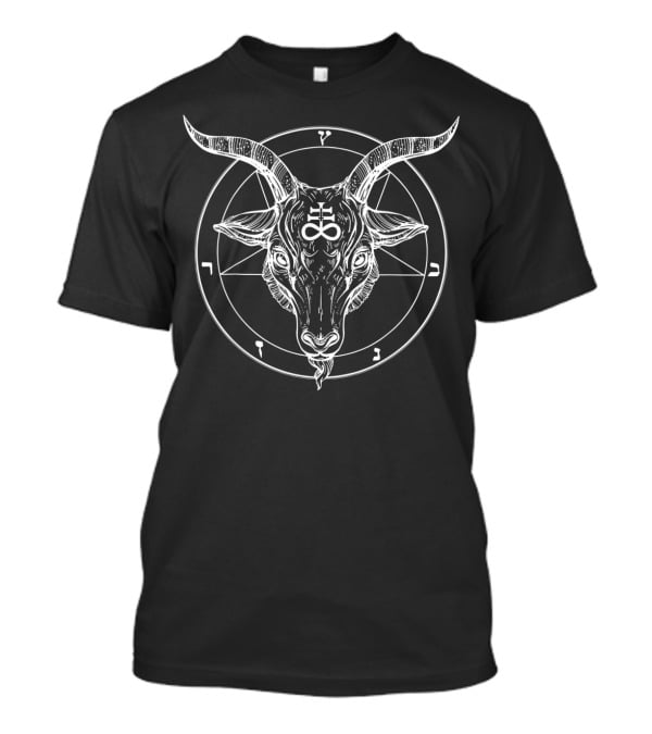 Baphomet Black Magic Satanic Devil Symbol And Pentagram Iconography T-Shirt