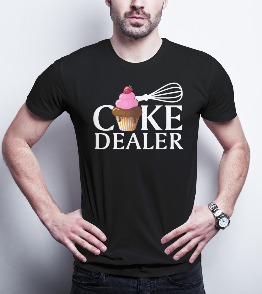 Cake Dealer Baking Lover Cupcake Whisk Strawberry T-Shirt