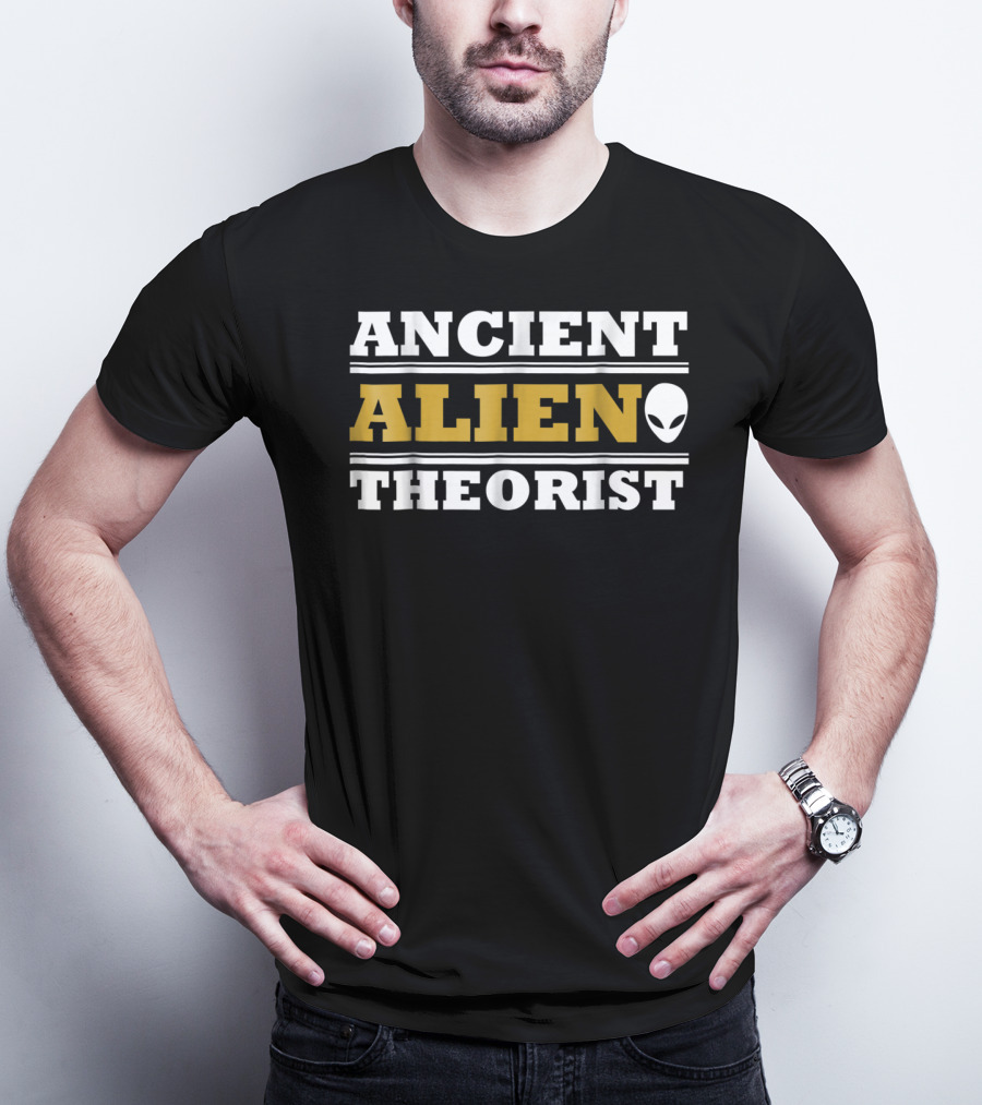 Ancient Alien Theorist Alien Head Space Exploration Day T-Shirt