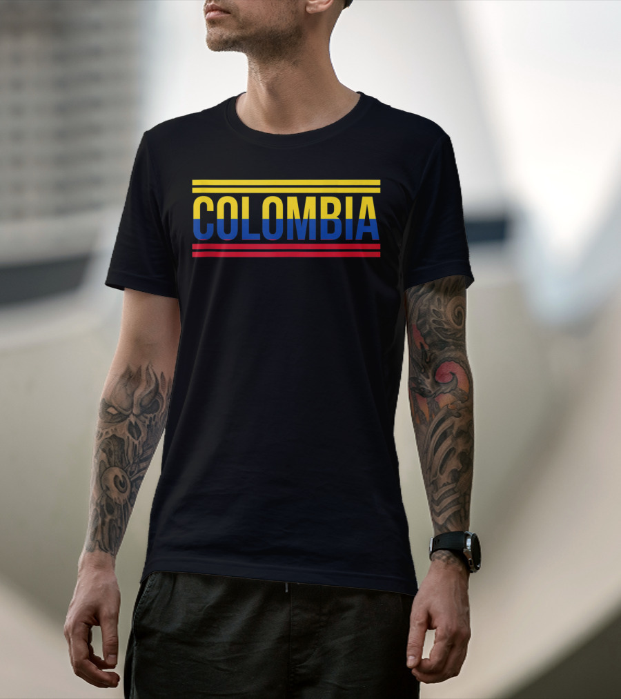 Colombia Colombian Flag Soccer Football Sport T-Shirt