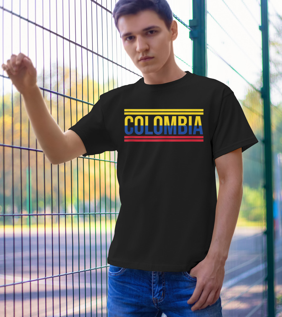 Colombia Colombian Flag Soccer Football Sport T-Shirt