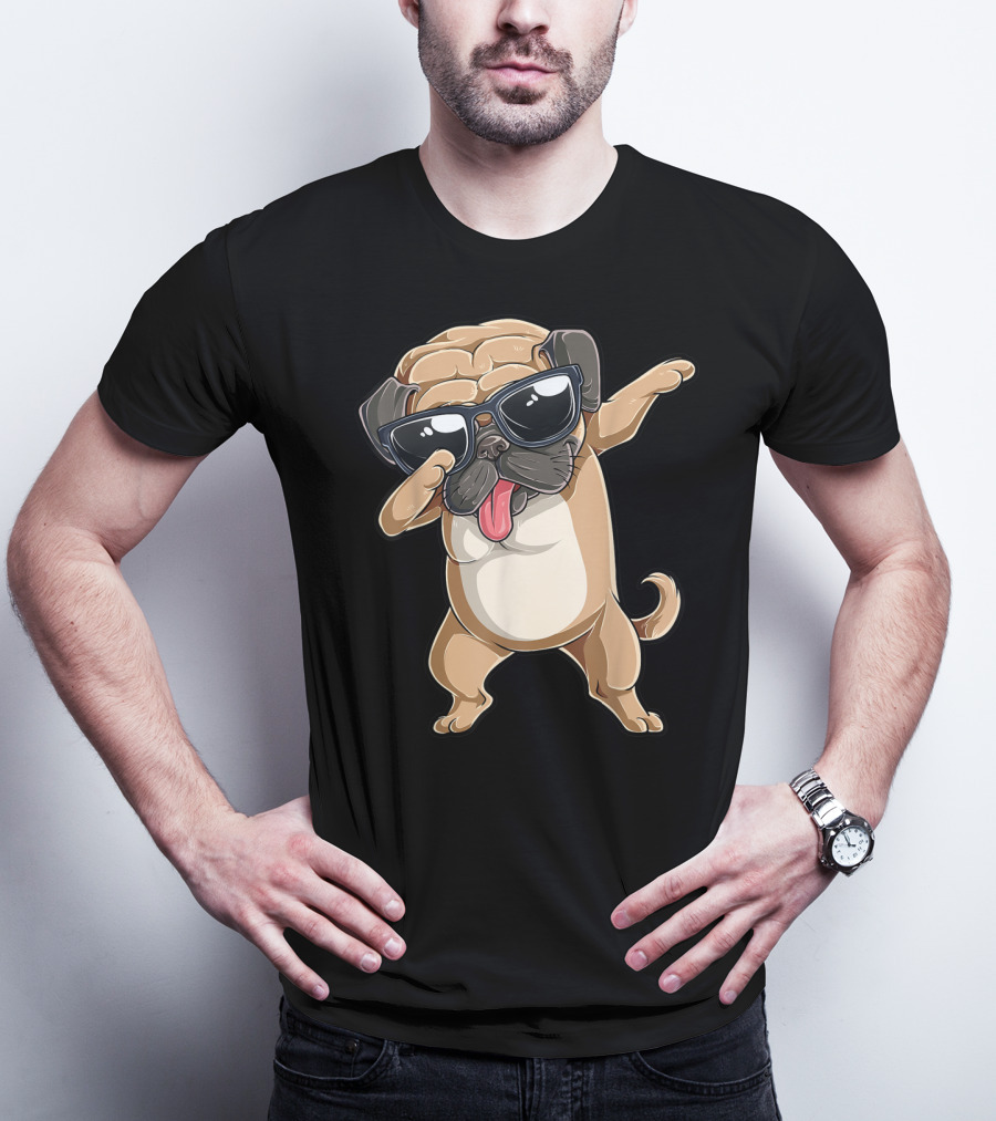 Dabbing Pug Dance Cool Puppy Lovers T-Shirt