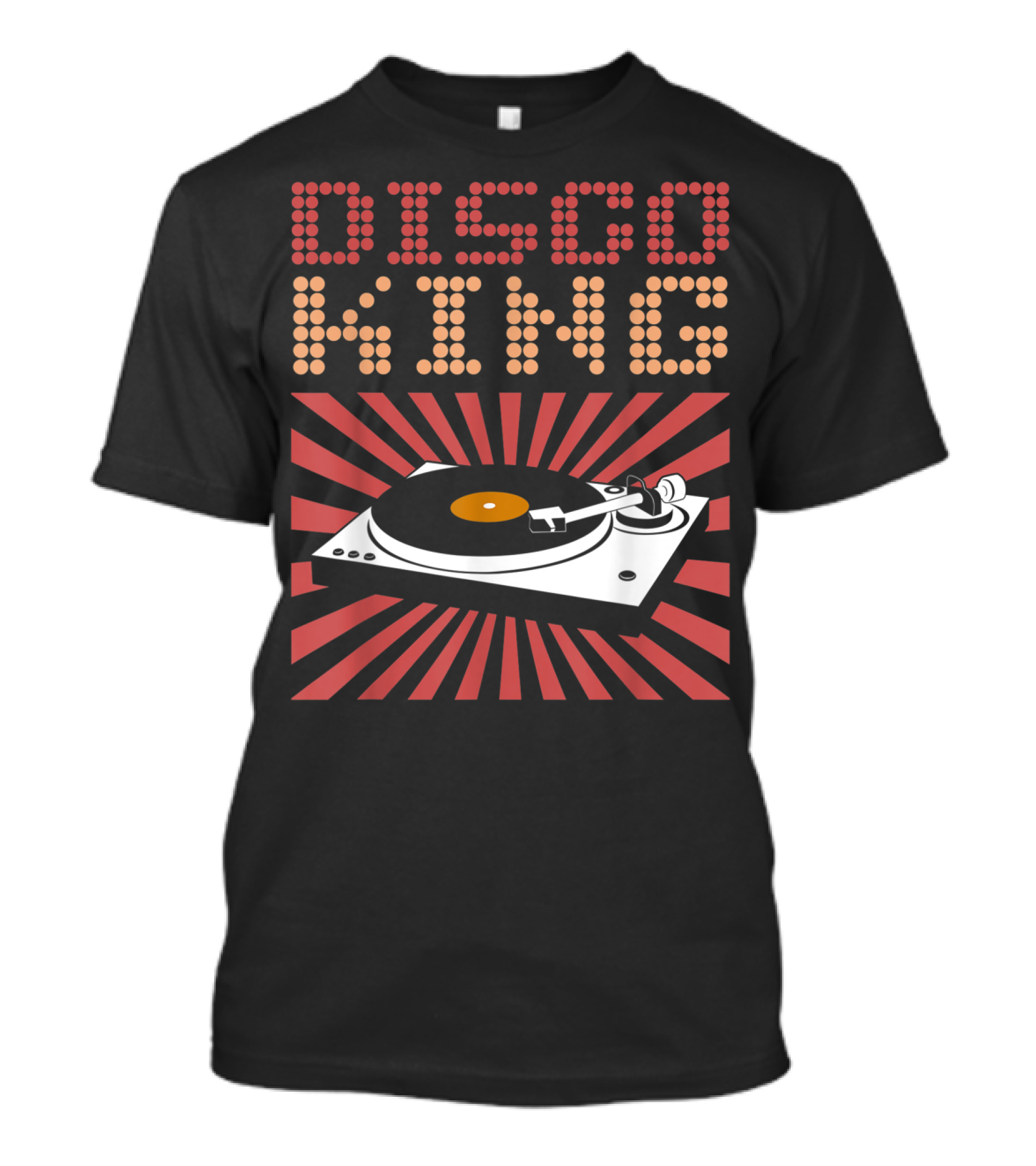 DISCO KING 70s Turntable Vinyl Record Retro Vibes T-Shirt