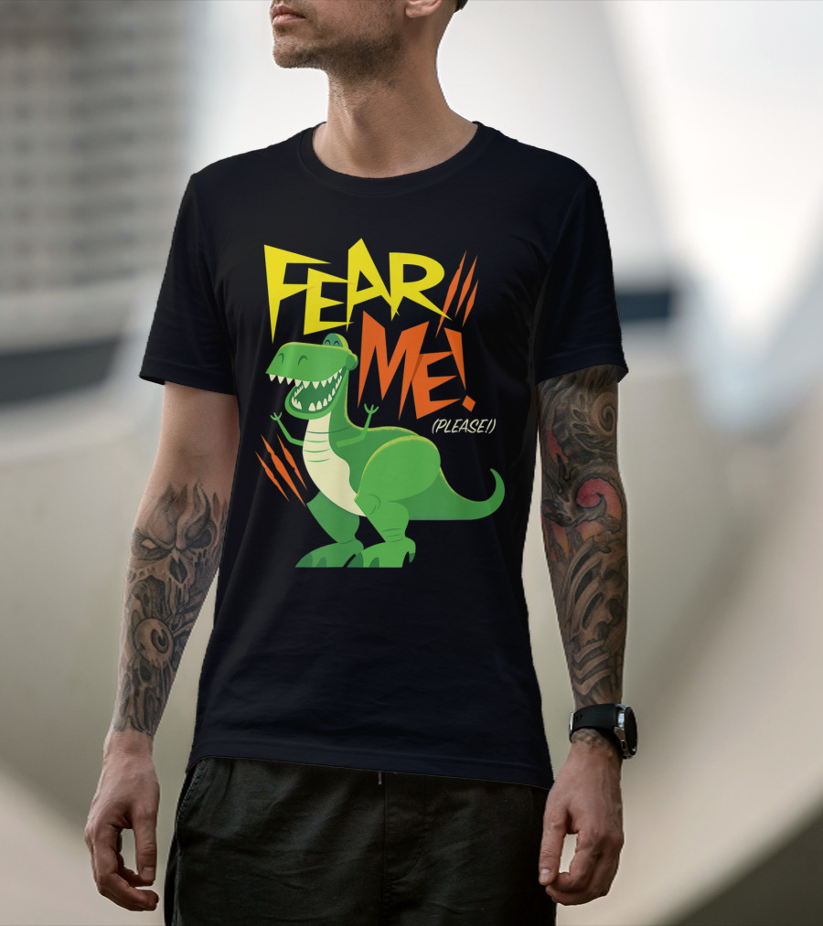 Disney Pixar Toy Story 4 Rex Fear Me Please Green Dinosaur Cartoon T-Shirt