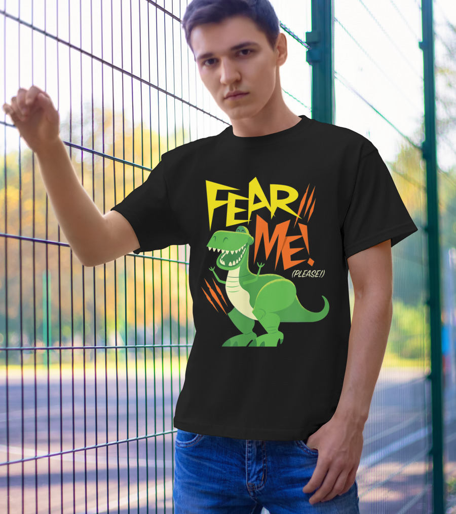 Disney Pixar Toy Story 4 Rex Fear Me Please Green Dinosaur Cartoon T-Shirt