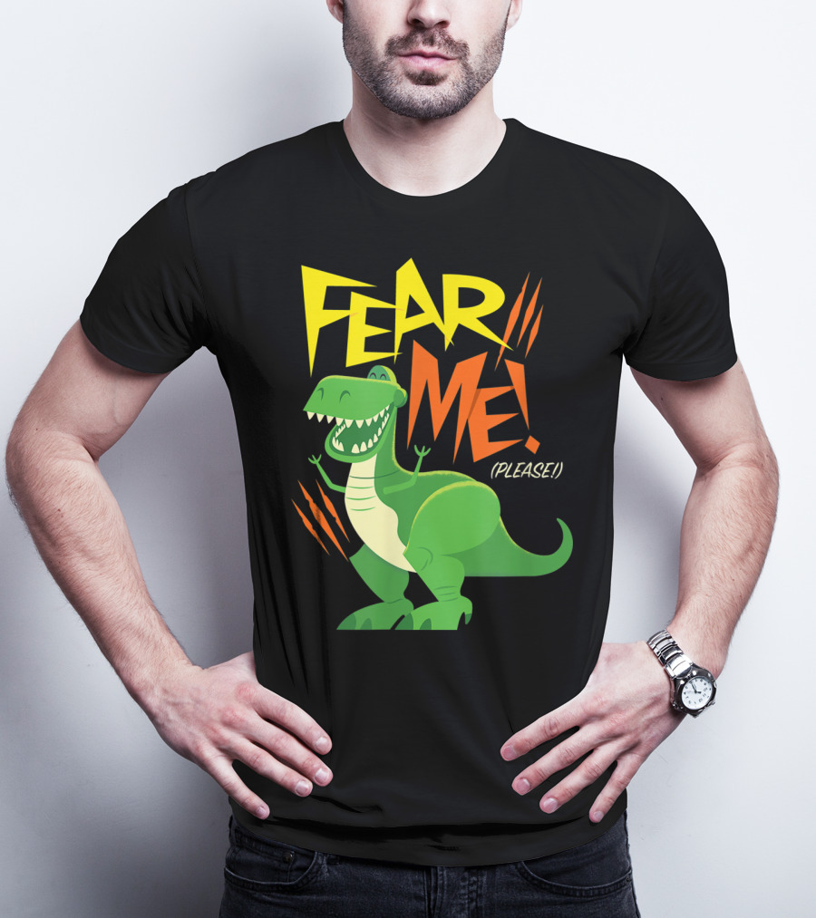 Disney Pixar Toy Story 4 Rex Fear Me Please Green Dinosaur Cartoon T-Shirt