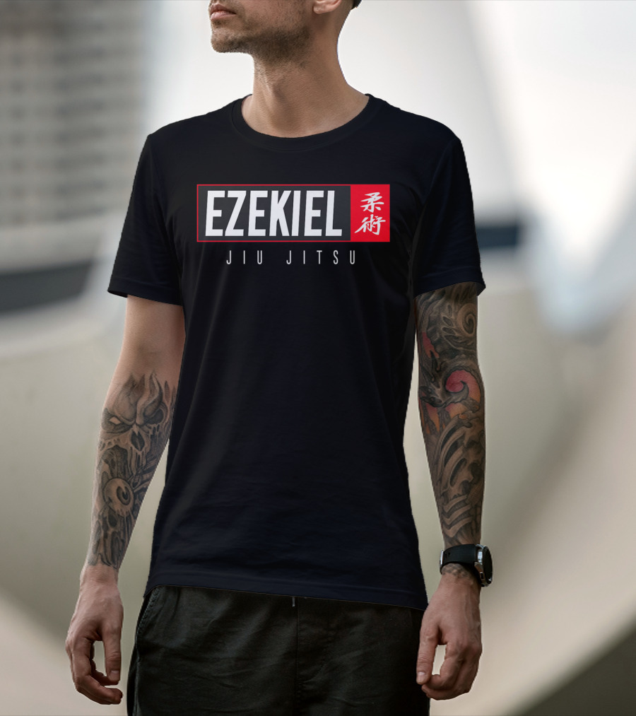 Ezekiel Jiu Jitsu BJJ Brazilian Jujitsu Kanji Martial Arts T-Shirt