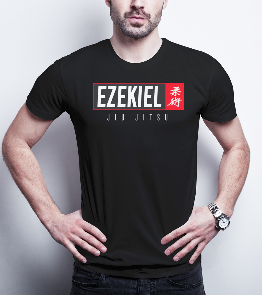 Ezekiel Jiu Jitsu BJJ Brazilian Jujitsu Kanji Martial Arts T-Shirt
