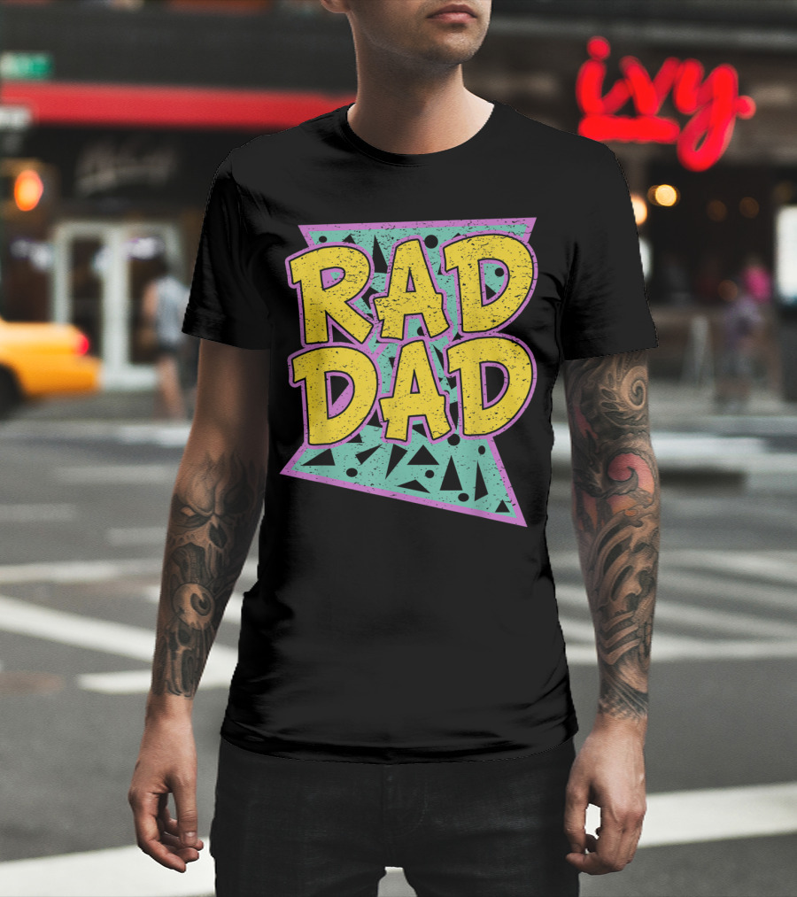 Rad Dad 80s Retro Style Father's Day T-Shirt