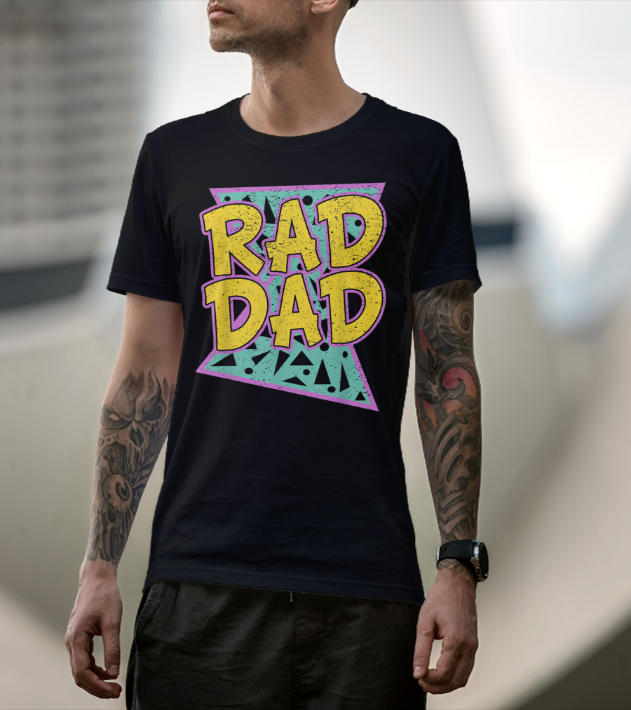Rad Dad 80s Retro Style Father's Day T-Shirt