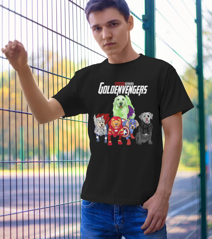 Goldenvengers Golden Retriever Avengers Dogs T-Shirt