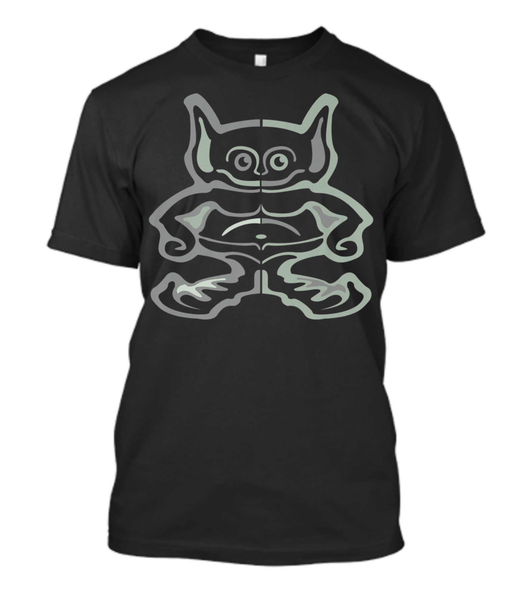 Gray Gremlin Abstract Creature T-Shirt