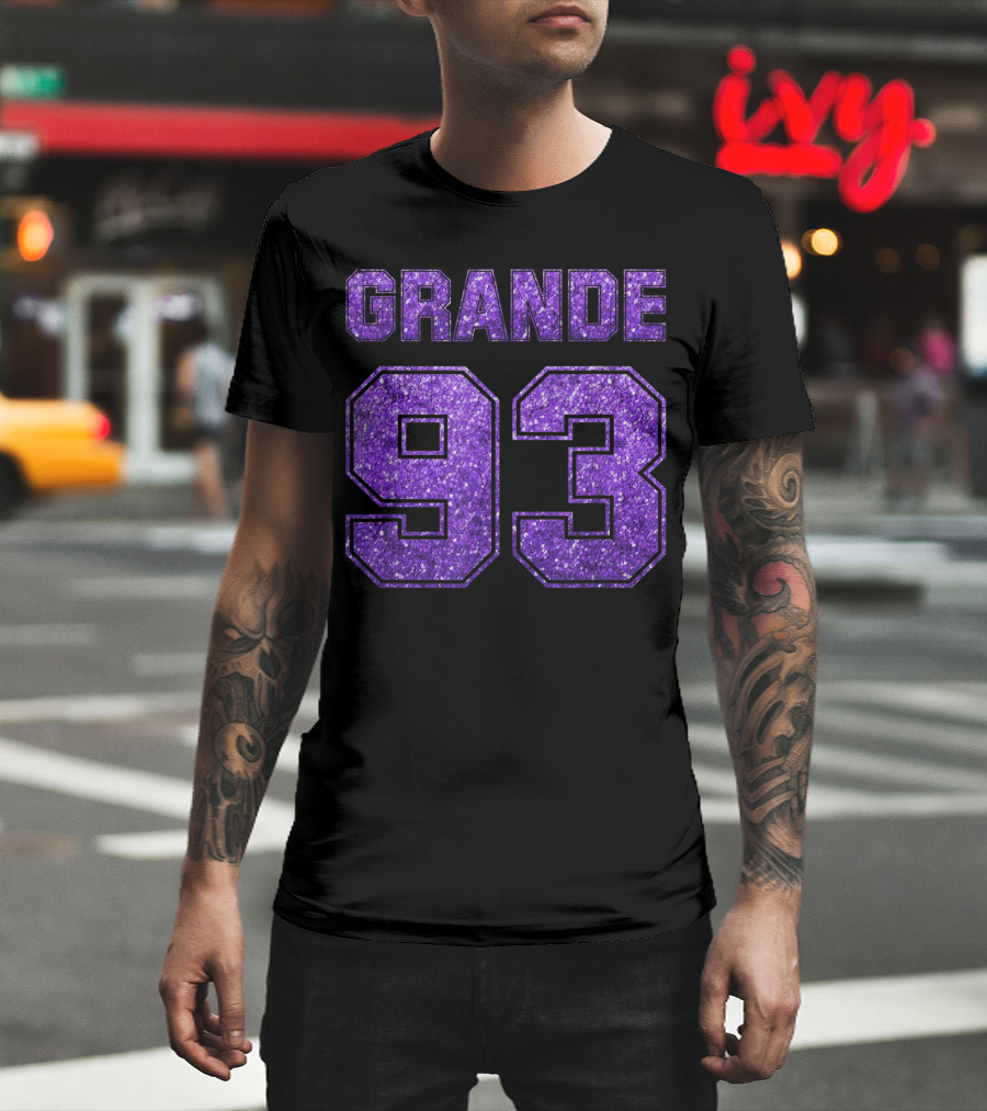 Grande 93 Purple Glitter Deluxe T-Shirt