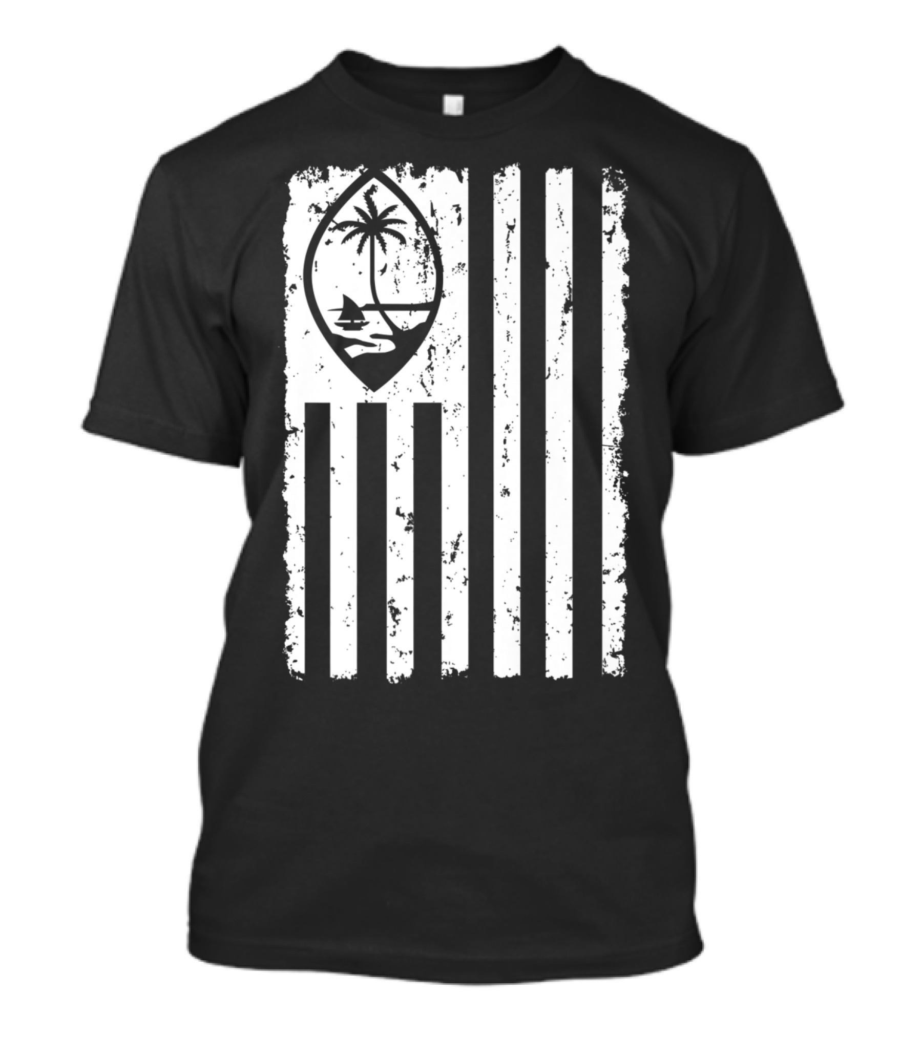 Guam Seal And American Flag T-Shirt