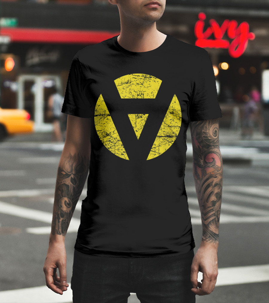 AnCap Libertarian Voluntarism Distressed Yellow T-Shirt