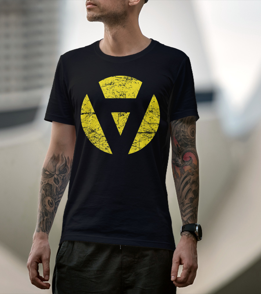 AnCap Libertarian Voluntarism Distressed Yellow T-Shirt