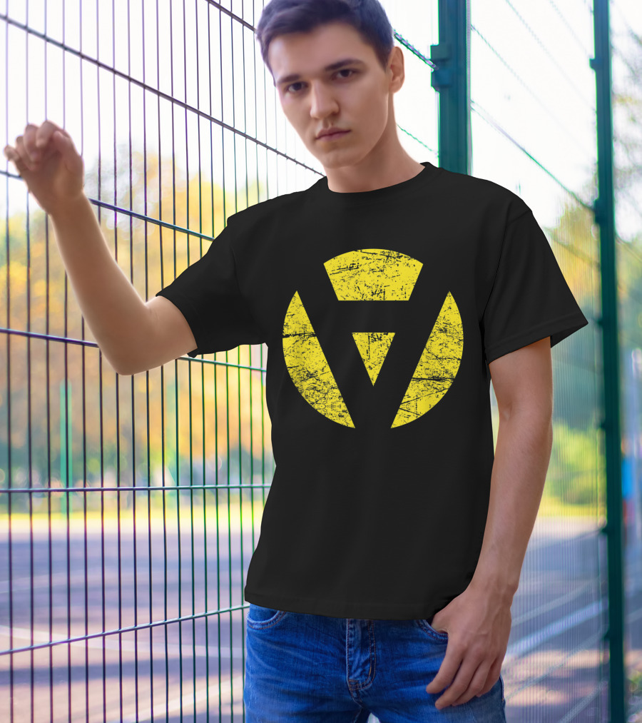 AnCap Libertarian Voluntarism Distressed Yellow T-Shirt