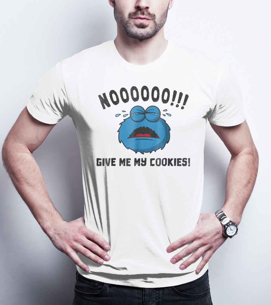 No More Cookies Monster Noooo Give Me My Cookies GDPR T-Shirt