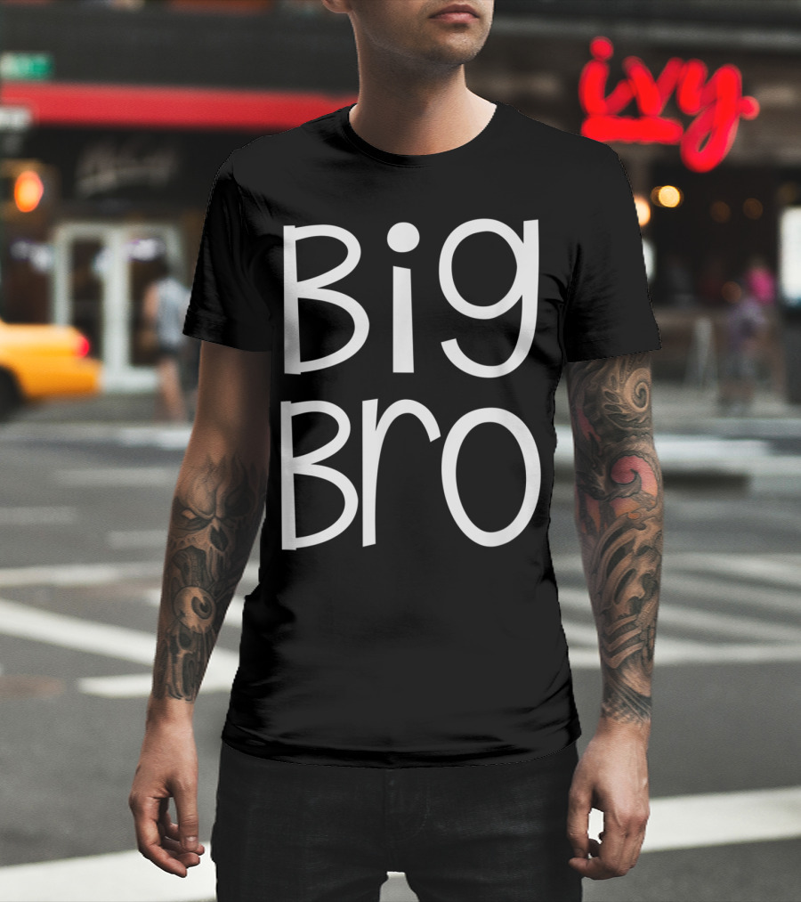 Big Bro Kids Older Brother Boys Siblings Day T-Shirt
