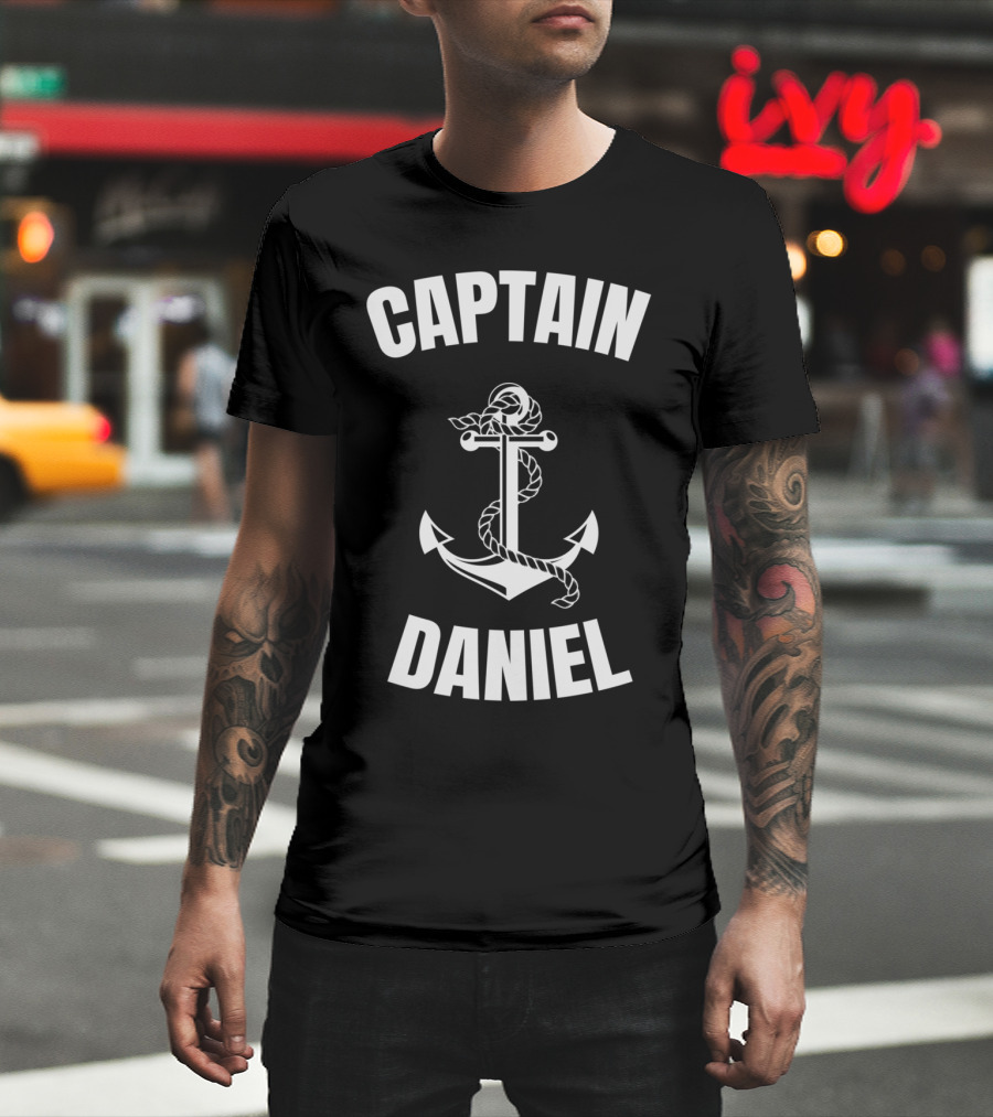 Captain Daniel Anchor Nautical Boat Captain T-Shirt