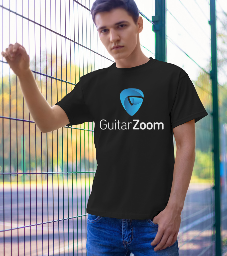 GuitarZoom Pick Pocket Guitar Players Emblem T-Shirt