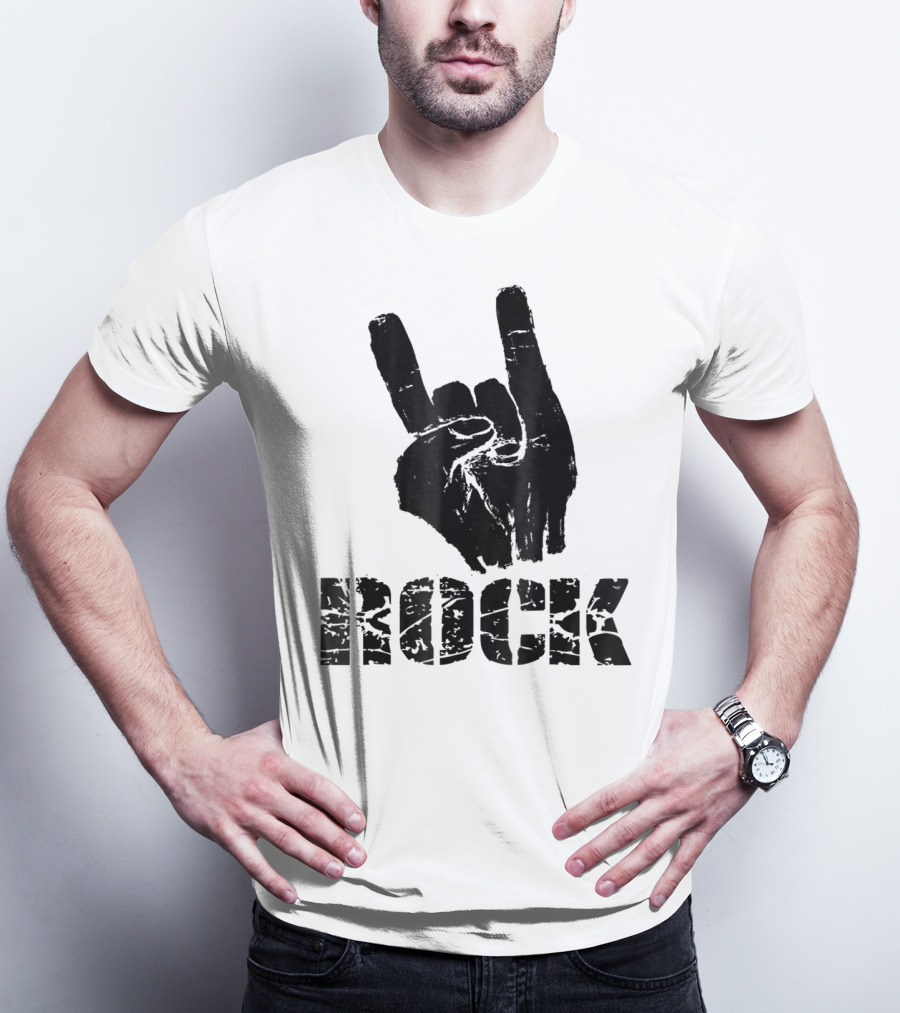 Born To Be Rock Star Hand Horns Rock Gesture T-Shirt